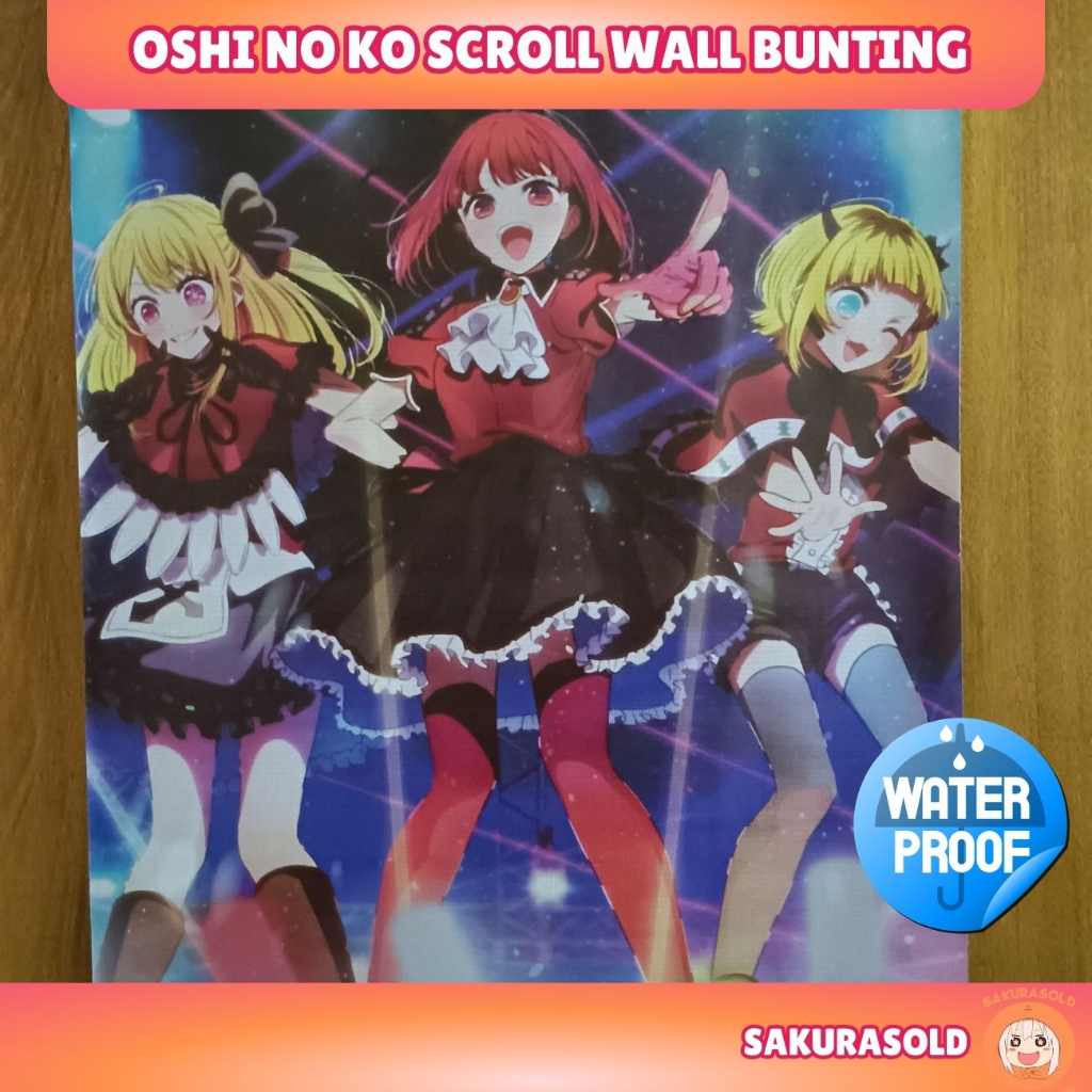 Anime Oshi No Ko Scroll Wall Bunting Ruby Arima Oshi No Ko Poster ...