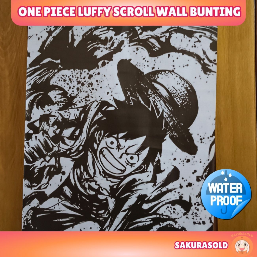 Anime One Piece Luffy Scroll Wall Bunting Luffy One Piece Poster Scroll ...