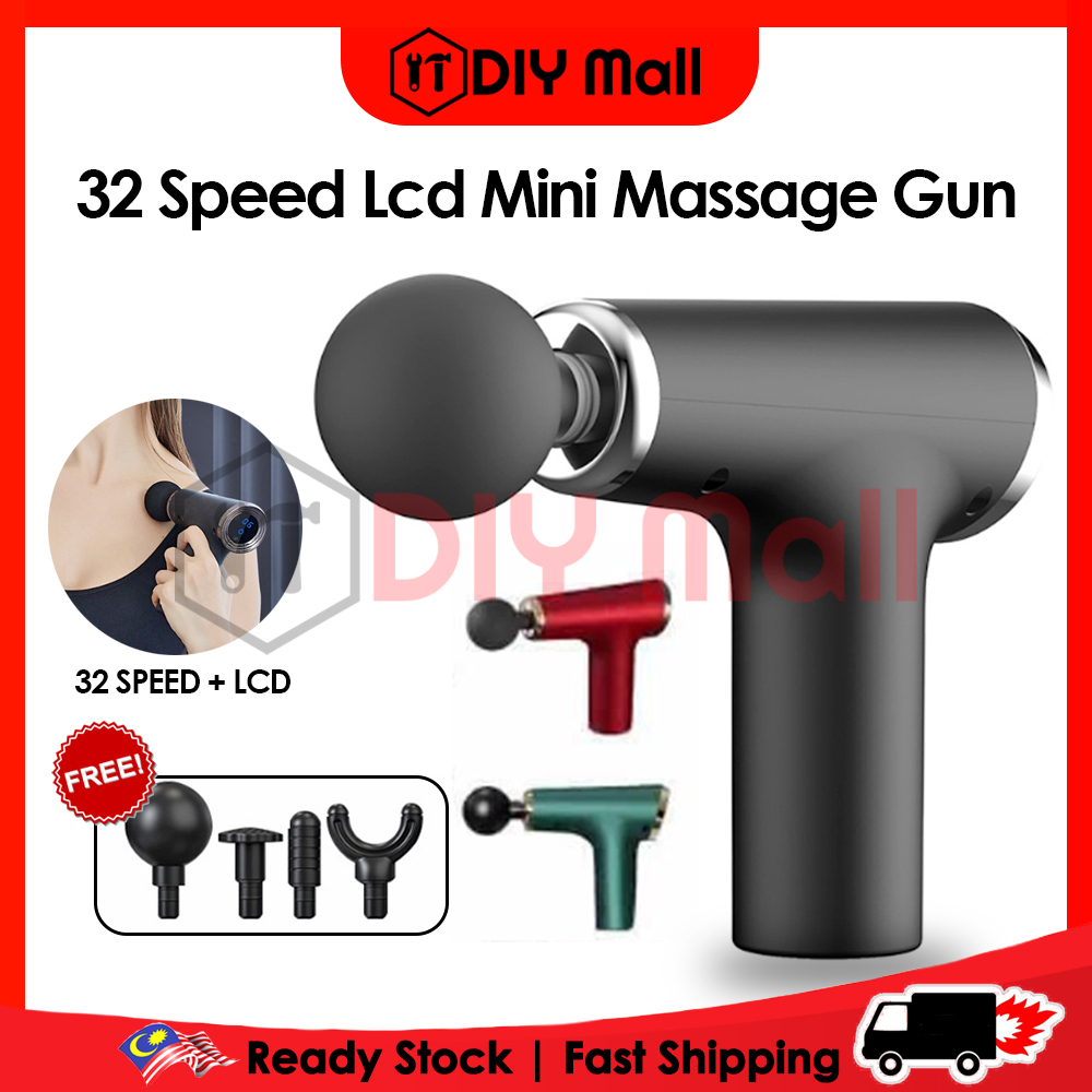 Diymall 32 Speed Mini Muscle Massage Gun Compact Portable Muscle Relaxation Vibration Fitness
