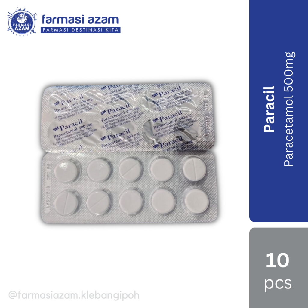 PARACIL Paracetamol 500MG 1X10'S (EXP: 04/26) | Shopee Malaysia