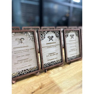 PLAK CENDERAHATI CUSTOM PLAQUE UKIRAN KAYU ENGRAVE WOOD | Shopee Malaysia