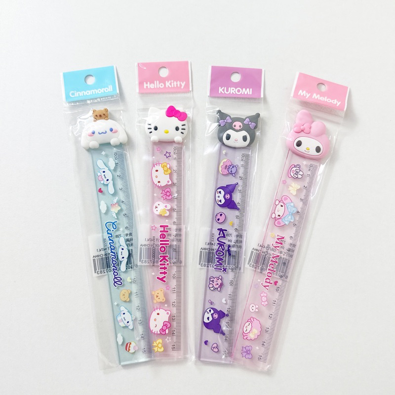 Ready Stock Hello Kitty My Melody Transparent Ruler Kuromi Cinnamoroll ...