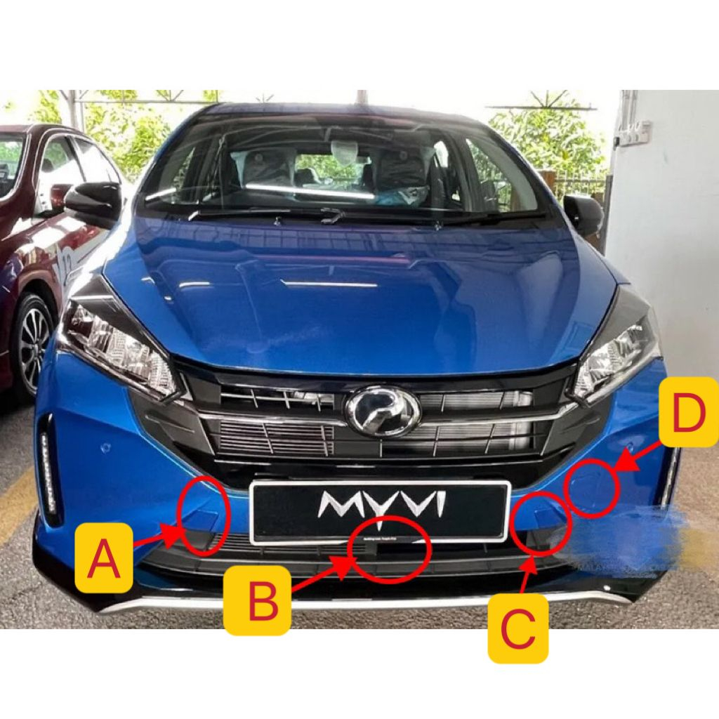 ORIGINAL PERODUA MYVI D51A 2022 FRONT TOWING COVER CAP BUMPER COVER ...