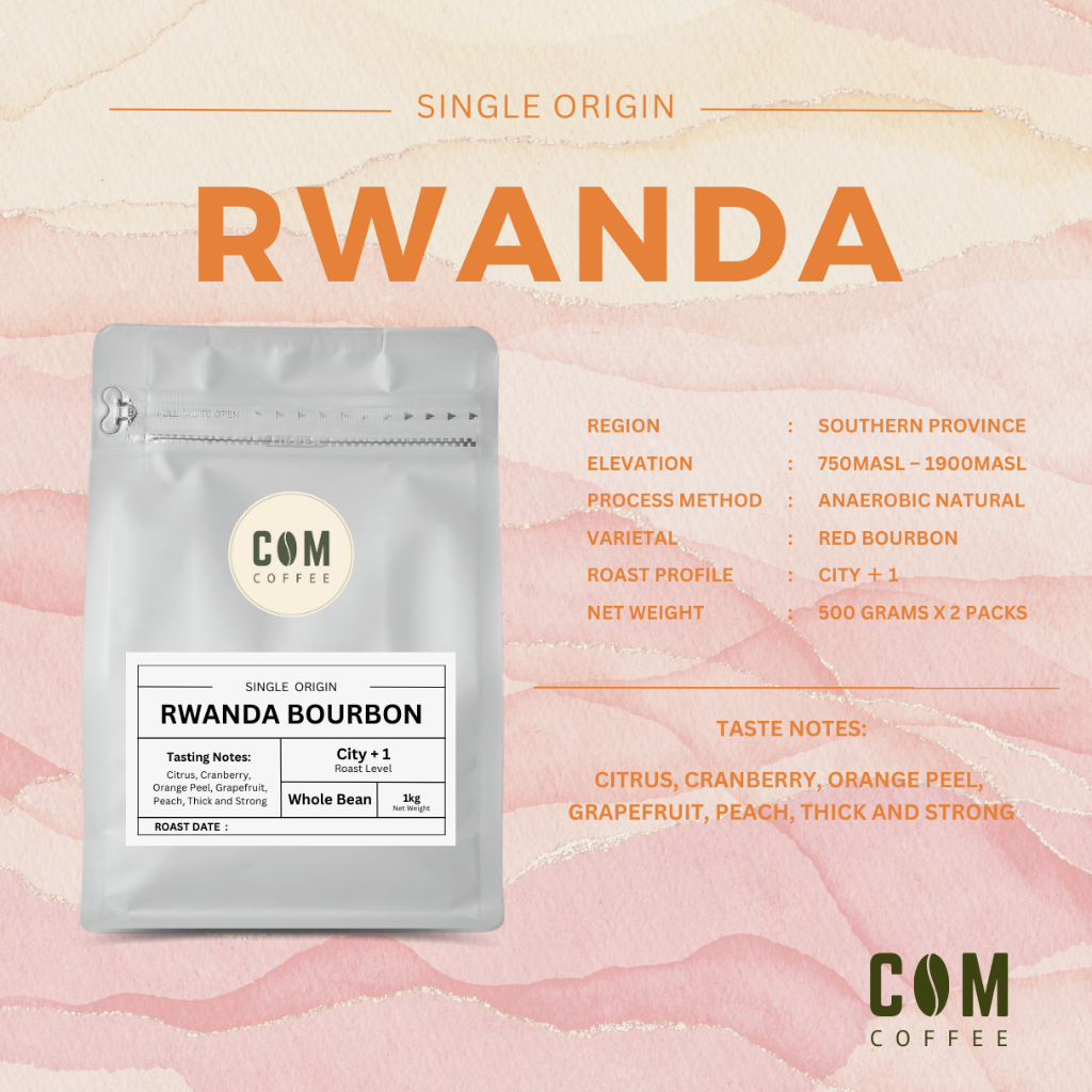 COM COFFEE [500g x 2packs] Rwanda Fuji Intango Anaerobic 168hrs Single ...