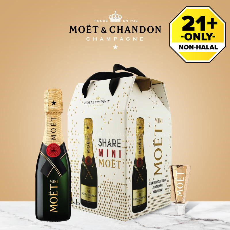 Moet & Chandon Share Mini Moet Brut Pack (200ml x 4 bottles) | Shopee ...