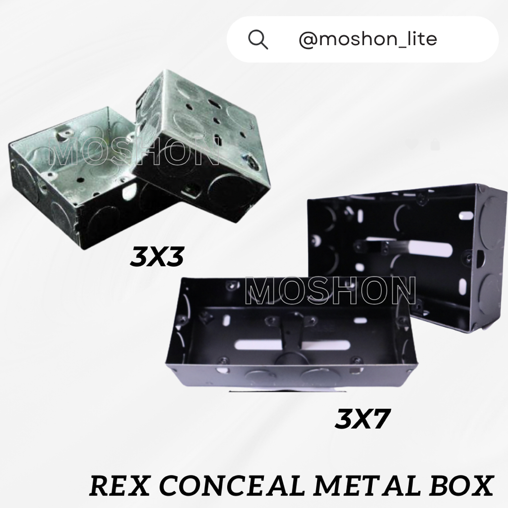 REX 3x3 3x7 Conceal Metal Box Switch Box | Shopee Malaysia