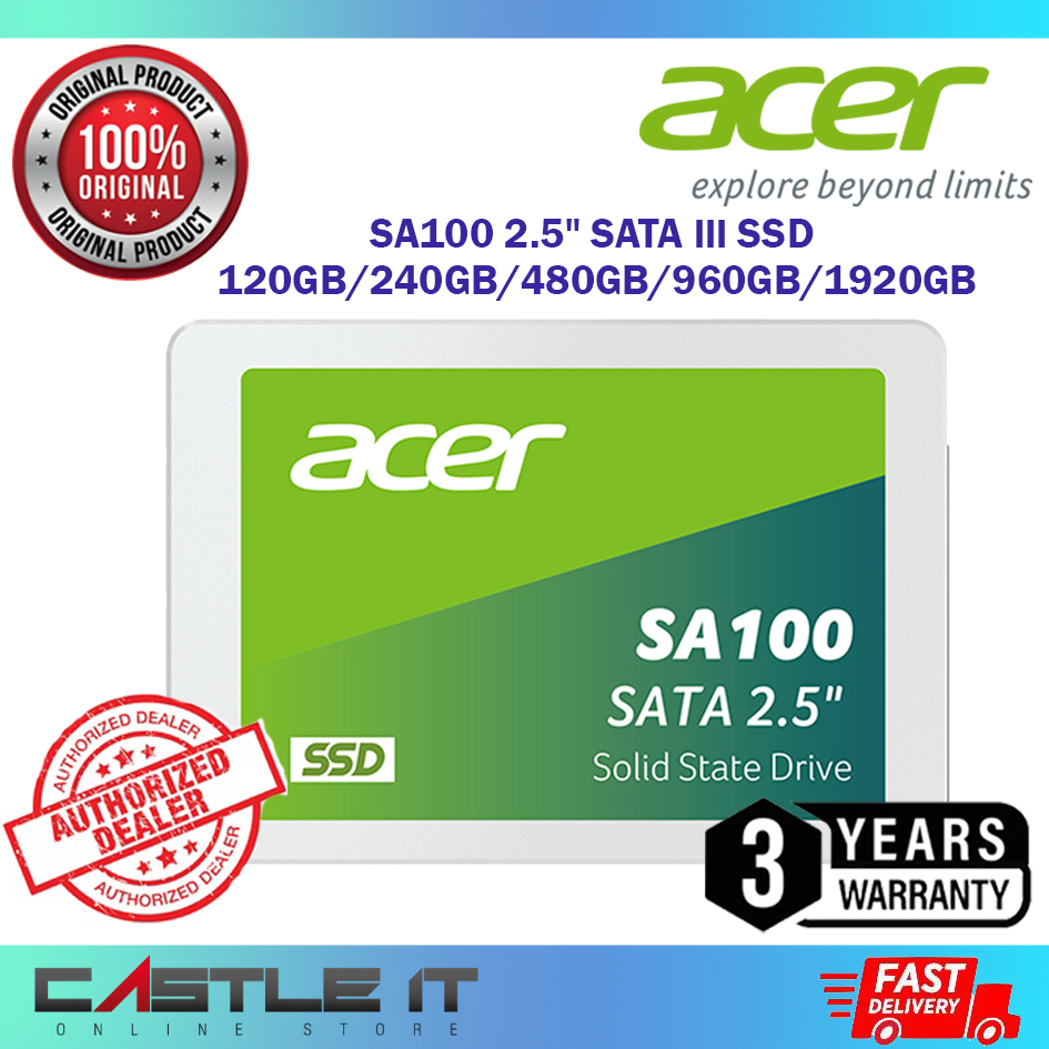 Acer SA100 SATA SSD 120GB 240GB 480GB 960GB 1TB 2TB 2.5" 2.5 RE100 512GB Desktop Laptop Notebook ...