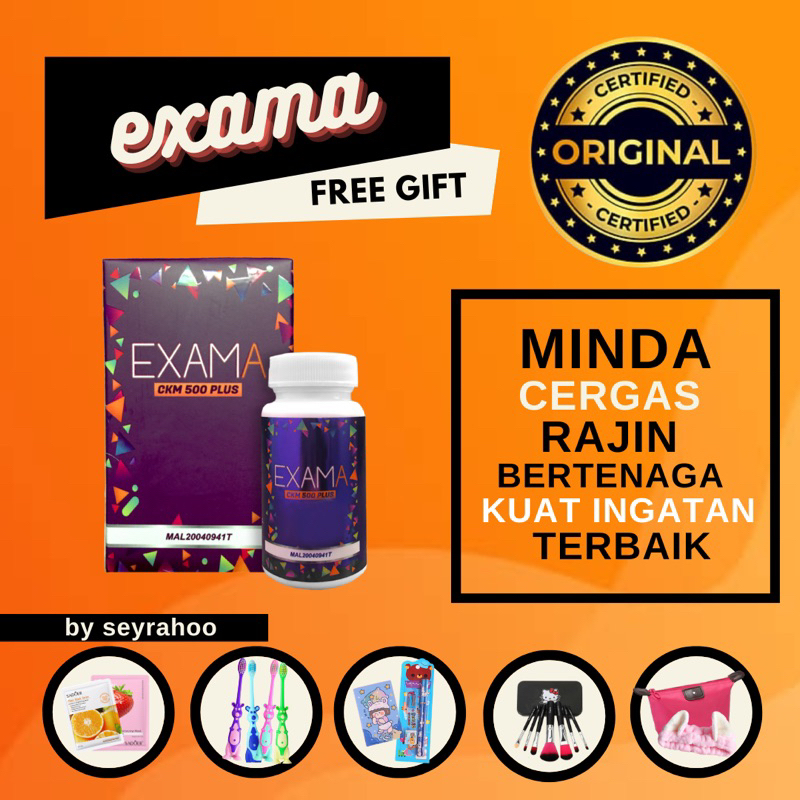 EXAMA 100% ORIGINAL HQ READY STOCK vitamin minda supplemen otak cerdas pintar lulus KKM HALAL ...