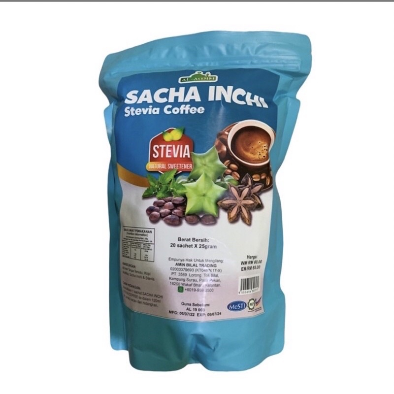 SACHA INCHI + STEVIA COFFEE ORIGINAL kopi sacha inchi stevia | Shopee ...