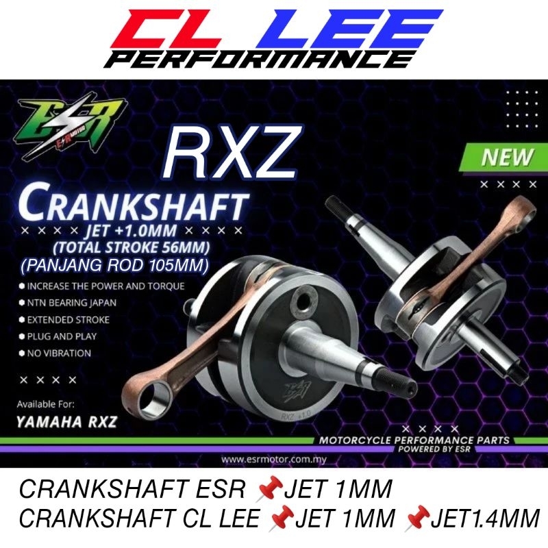 RR150 RXZ Y125Z ESR MOTOR CRANKSHAFT JET 1.0mm 1.2mm 1.4mm Y125Z ...