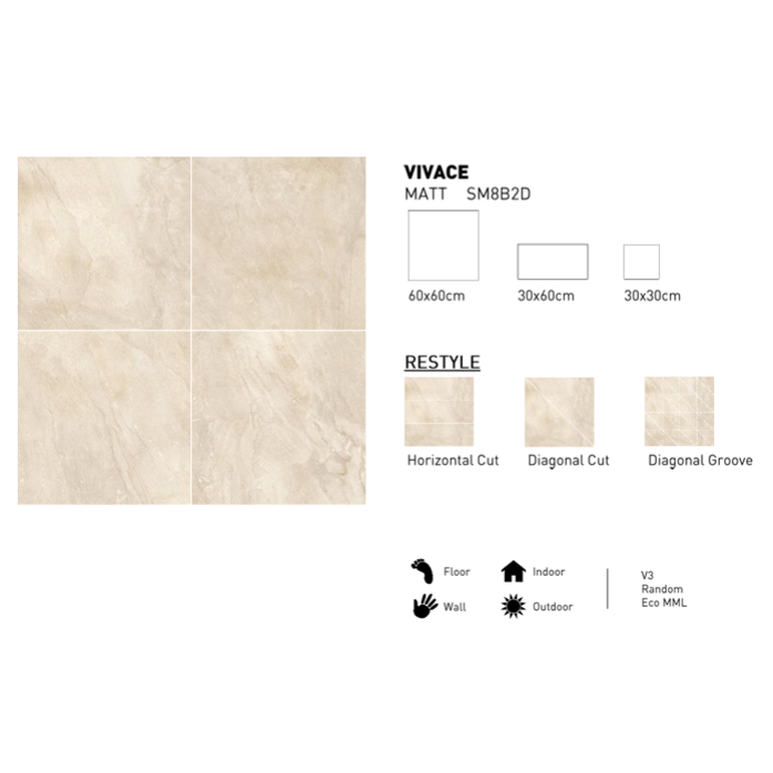 MML PORCELAIN TILE - SM8B2D | Shopee Malaysia
