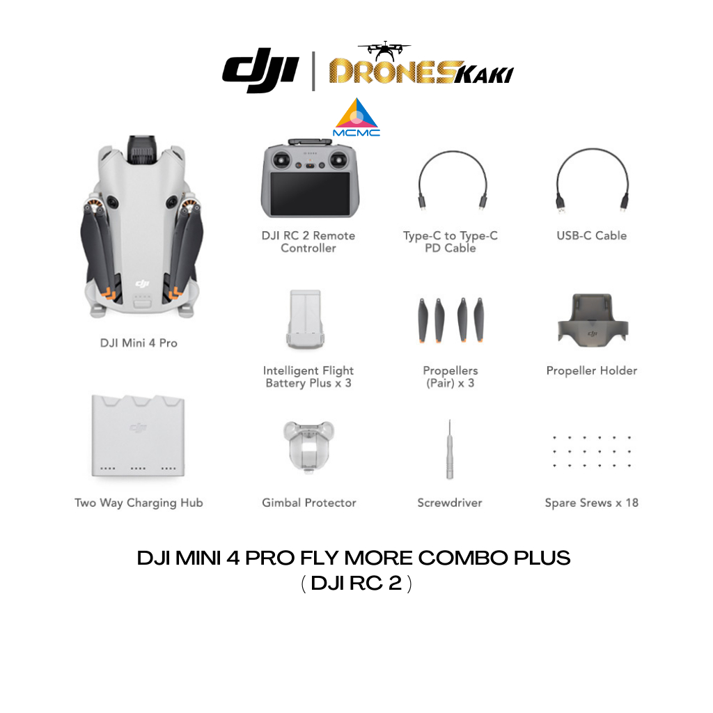 DJI Mini 4 Pro - Malaysia Set with MCMC Sirim Certified, Advanced Mini Camera Drone | Shopee ...