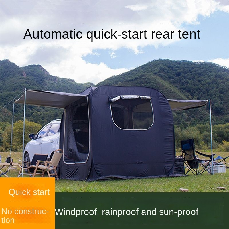 Car Rear Extended Tent Automatic Pop Up Self Driving Outdoor Camping ...