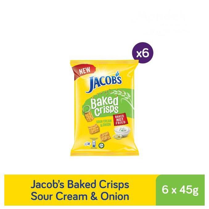 Jacob's Baked Crisps Sour Cream (45g x 6) | Shopee Malaysia