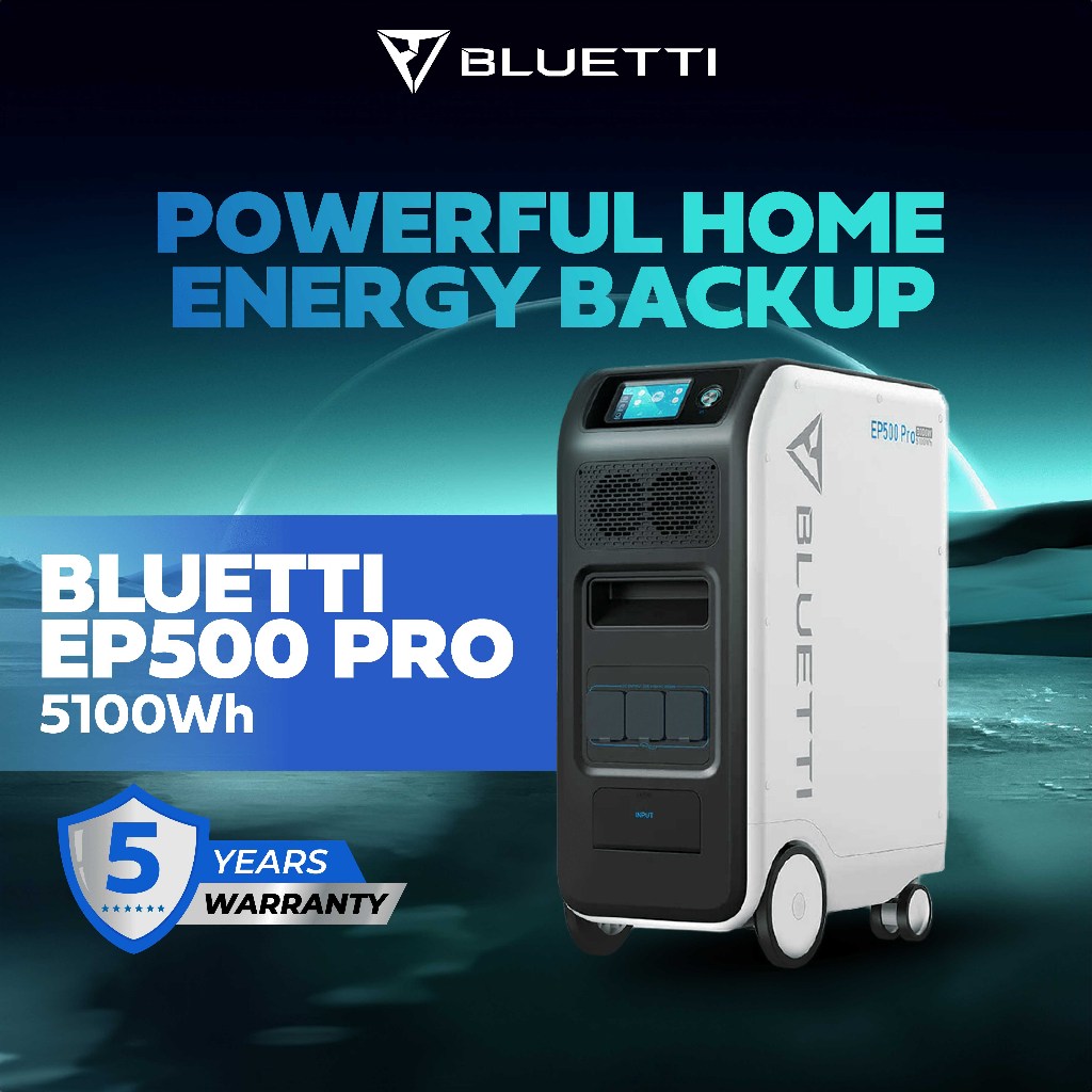 BLUETTI EP500 PRO Portable Power Station 5120Wh LiFePO4 3P Surge AC ...