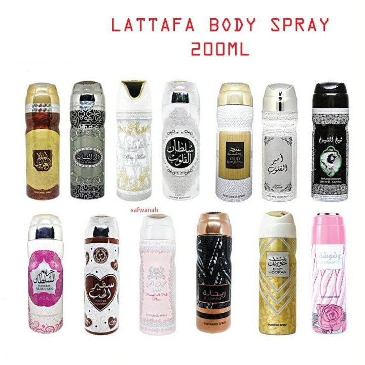 Lattafa Body Spray 200ML Deodorant (Ready Stock) | Shopee Malaysia