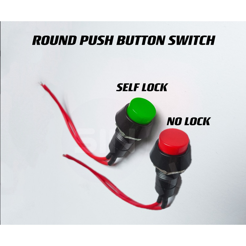 Round Switch Self Lock/No Lock On/Off Switch Push Button Switch With ...