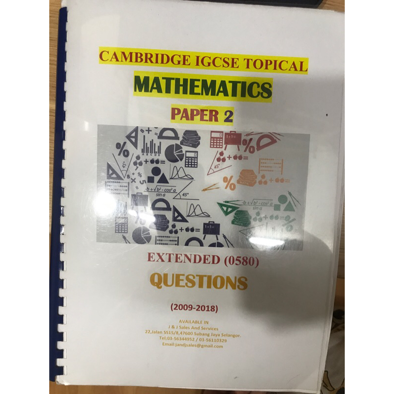 IGCSE mathematics topical past year paper with answers | Shopee Malaysia