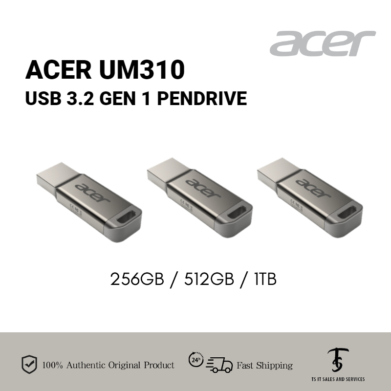 🔥100% Original🔥ACER UM310 (256GB / 512GB / 1TB) PENDRIVE SuperSpeed USB 3.2 Gen 1 Flash Drive ...