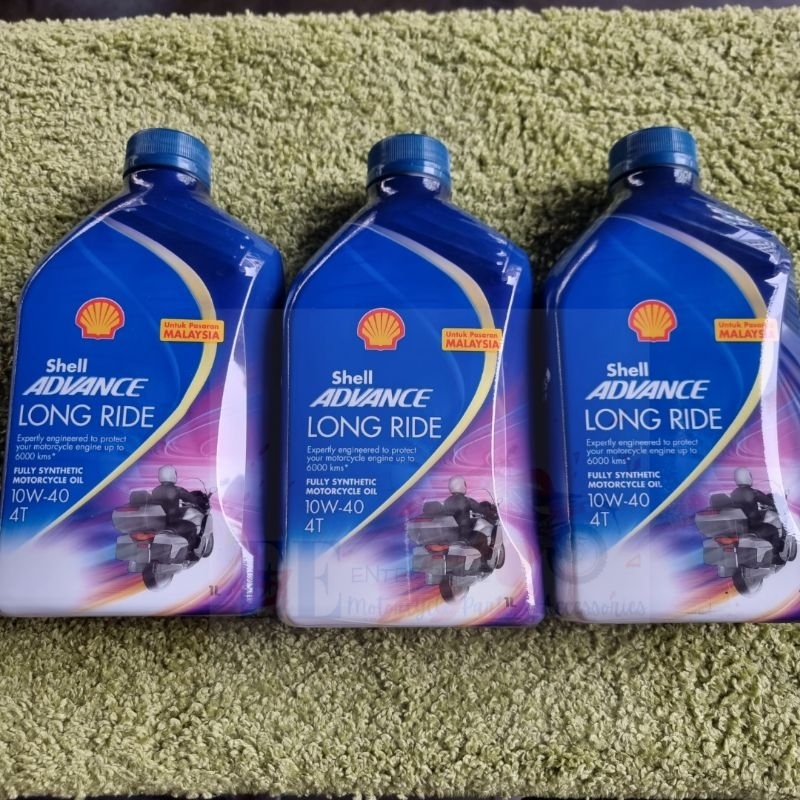 4T Shell Advance Long Ride 10W-40 Fully Synthetic ENGINE OIL 1 Litre ...