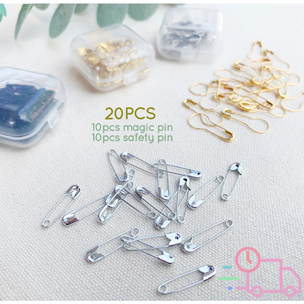 20PCS PIN TUDUNG MAGIC PIN SAFETY PIN BROOCH SHAWL | Shopee Malaysia