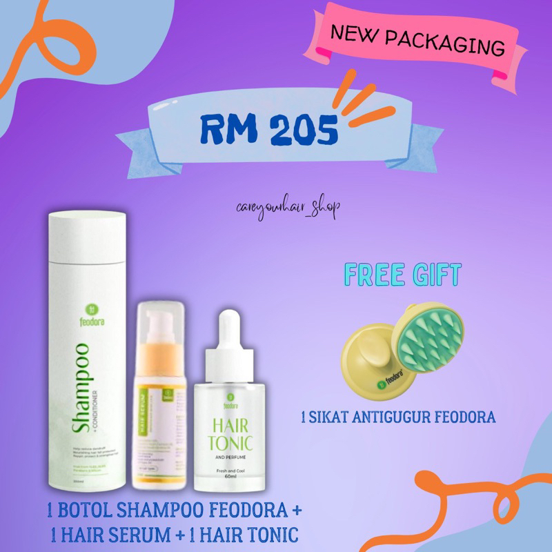 FEODORA SHAMPOO & CONDITIONER ORIGINAL HQ FEODORA | Shopee Malaysia