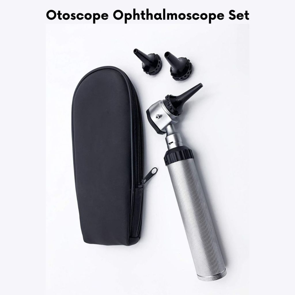 Compact Conventional LED Otoscope with 3 Tips, Metal Body Portable ...