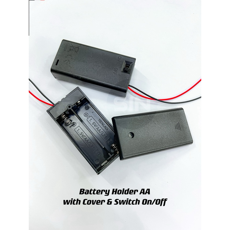 1,2,3,4 Slot AA/AAA/3.7V 18650 Battery Holder Casing with Wire | Shopee ...