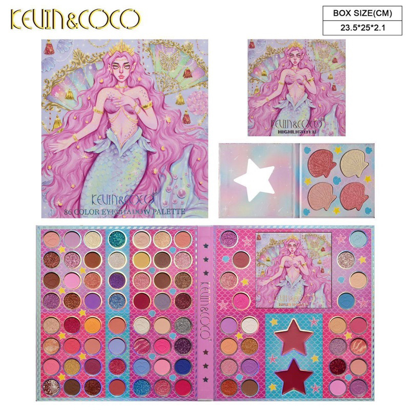 5393 KEVIN AND COCO 86 COLOR EYESHADOW PALETTE | Shopee Malaysia