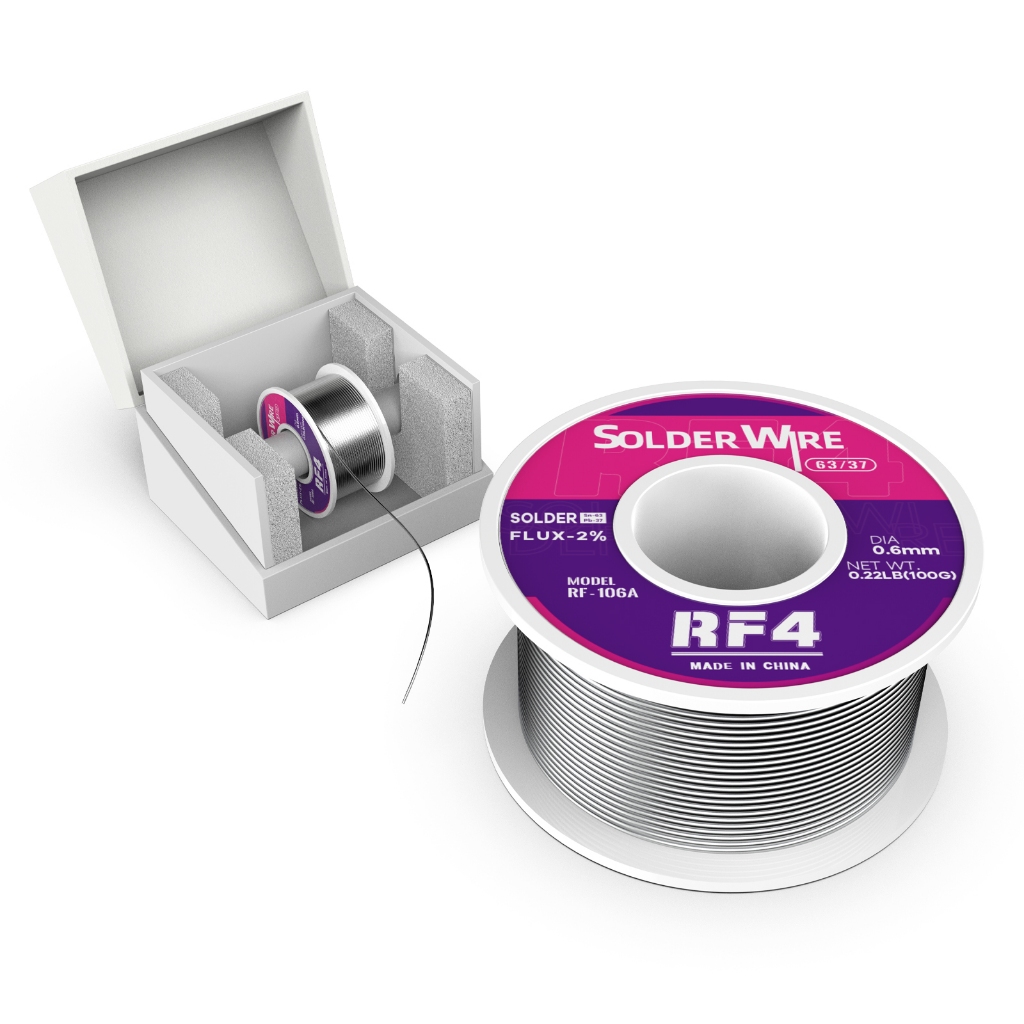 RF4 RF-106A 100g 0.6mm 63%Sn Lead Rosin Core Solder Tin Wire | Shopee ...