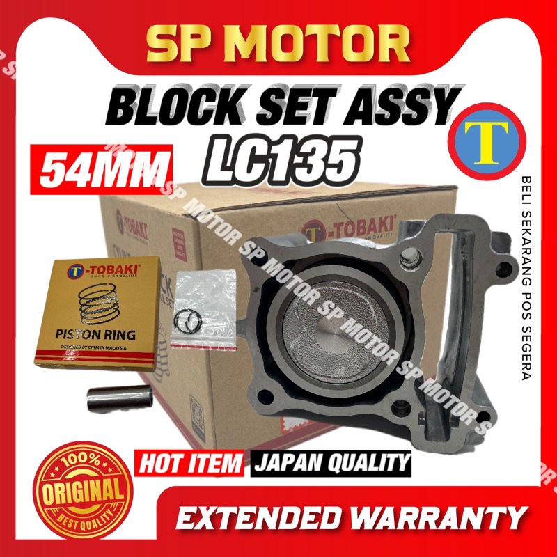 YAMAHA LC135 BLOCK STANDARD (54mm) Full Set 100%ORIGINAL BRAND TOBAKI HIGH QUALITY | Shopee Malaysia