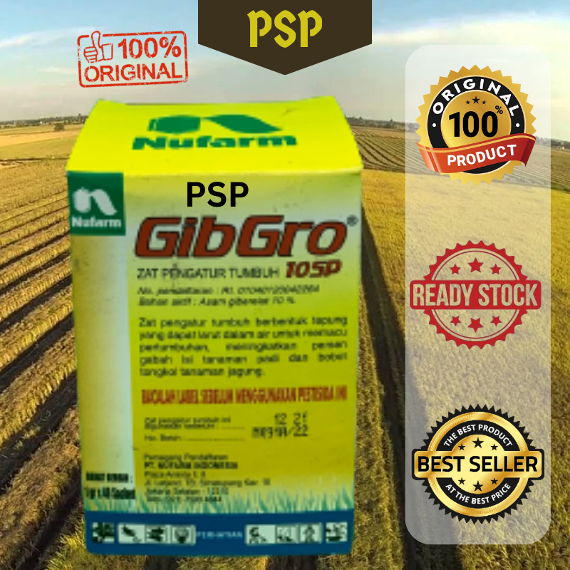 (1KOTAK 40 pkt x 1g) GibGro NUFARM Baja Gibberellic Acid, Zat Pengatur ...