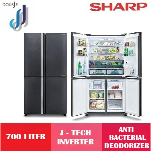 Sharp 700L J-Tech Inverter Multi Door Refrigerator SJF821VMSS | Shopee ...