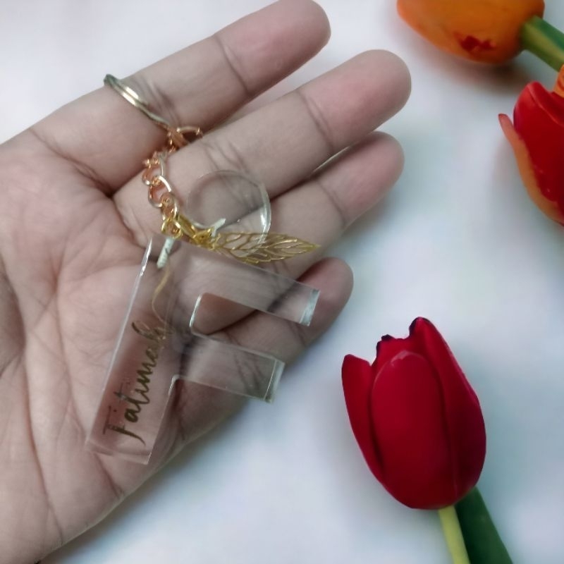 Transparent Letter with Name | Keychain Nama | Shopee Malaysia
