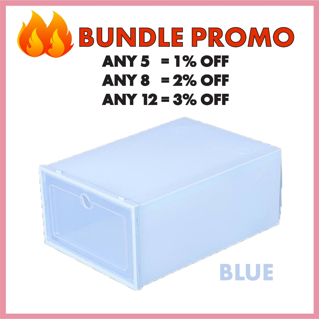 Hot Sales Storage Box Colourful Pp Plastic Shoes Box Ready Stock Shoe ...