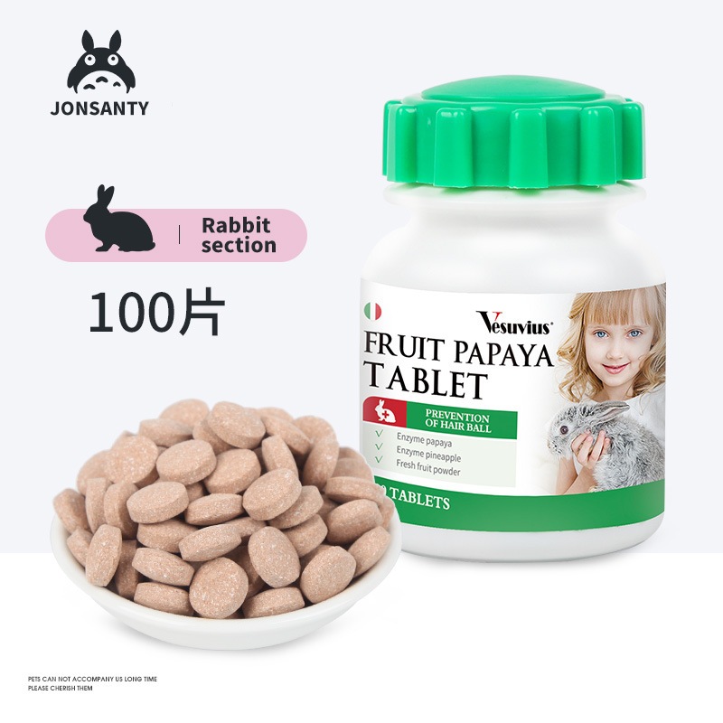 Fruit Papaya Tablet Rabbit Remove Hairball Reduce Odour Arnab Guinea ...