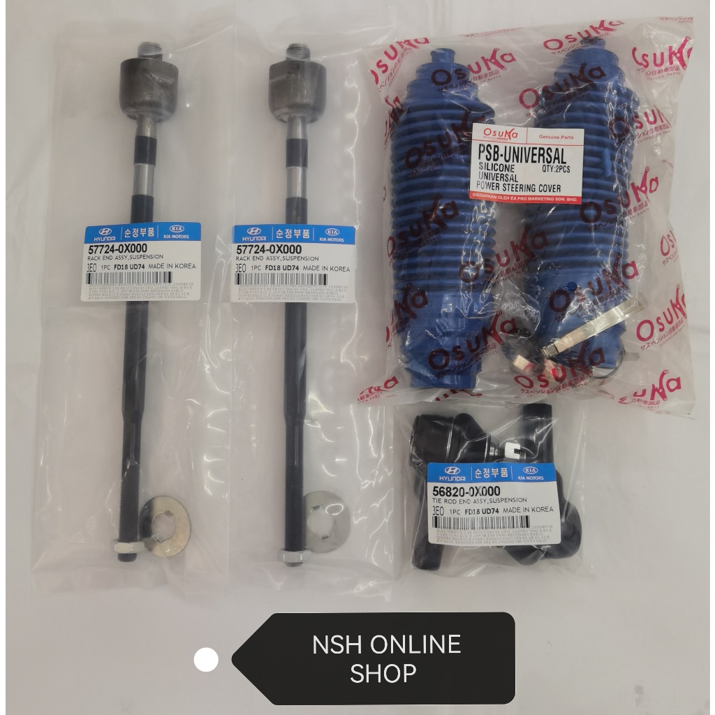 Tie Rod End+Rack End+Steering Boot Cover (OEM) for Hyundai i10 2007 ...
