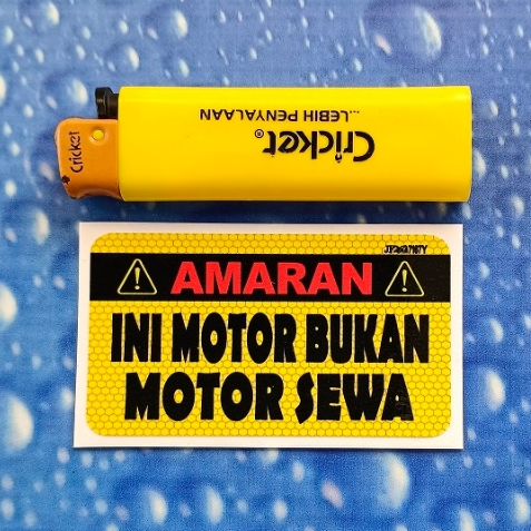 Amaran Ini Motor Bukan Motor Sewa Sticker Decal Motor*7167 | Shopee ...