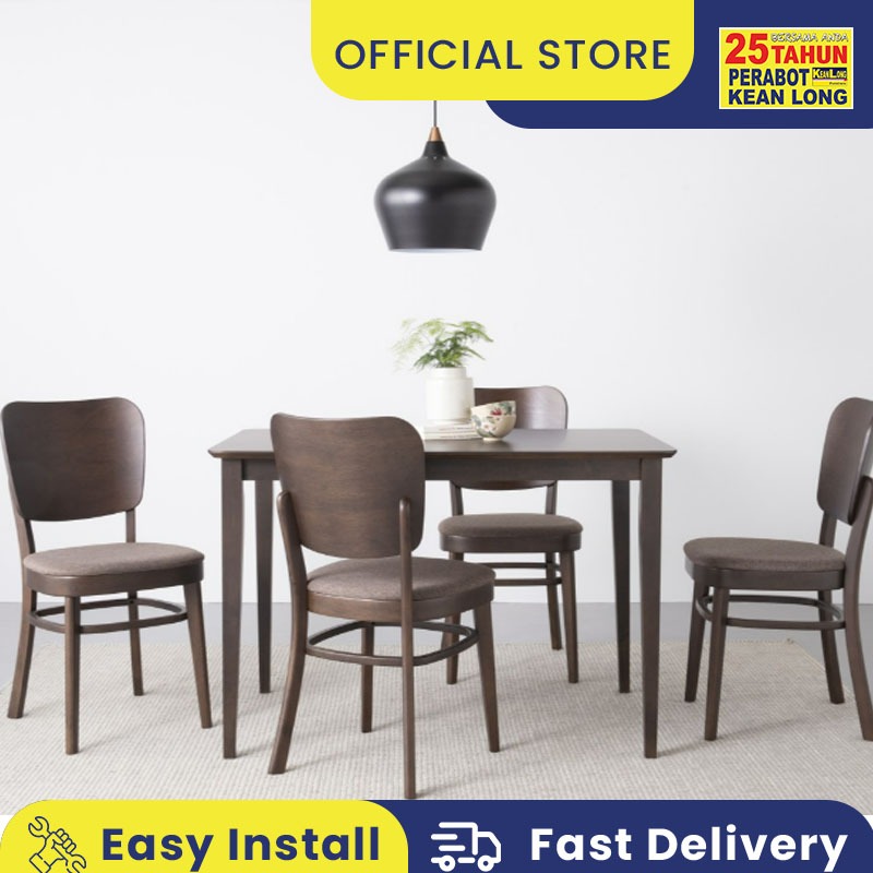KLSB Dining Chair 2 pcs / Kerusi Makan / Solid Wooden Dining Chair ...