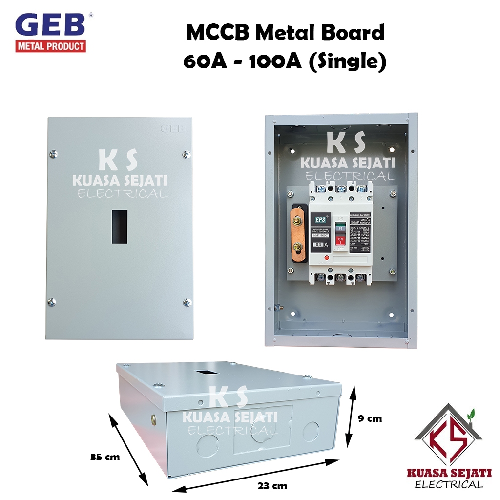 GEB 60A - 100A Metal MCCB Board (Single MCCB Slot) | Shopee Malaysia