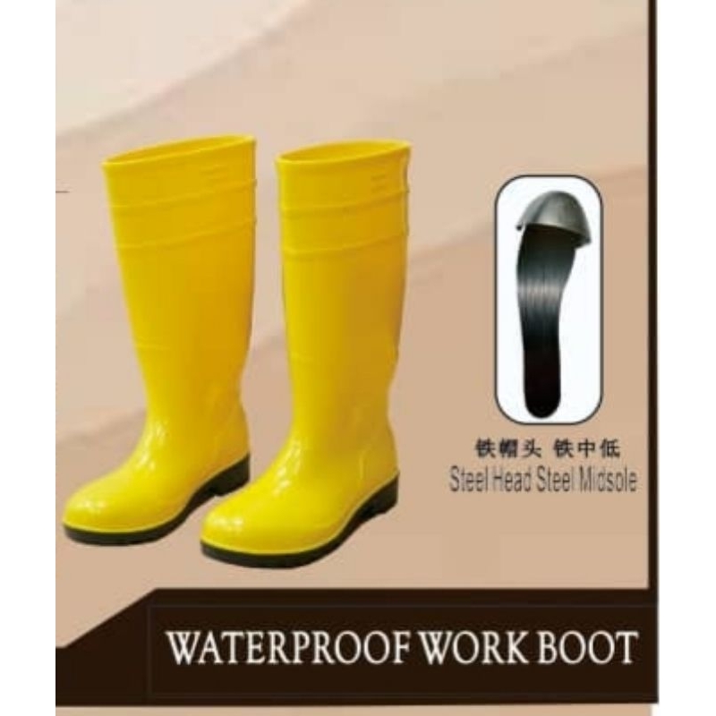 ACTIV Safety Rain Boots With Steel toe Middle water boots safety Boots ...