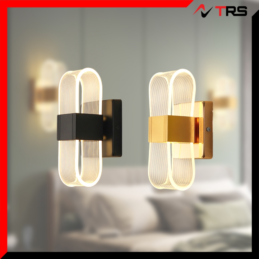 Three Color LED Wall Light Simple Modern Long Lamp Creative Living Room ...
