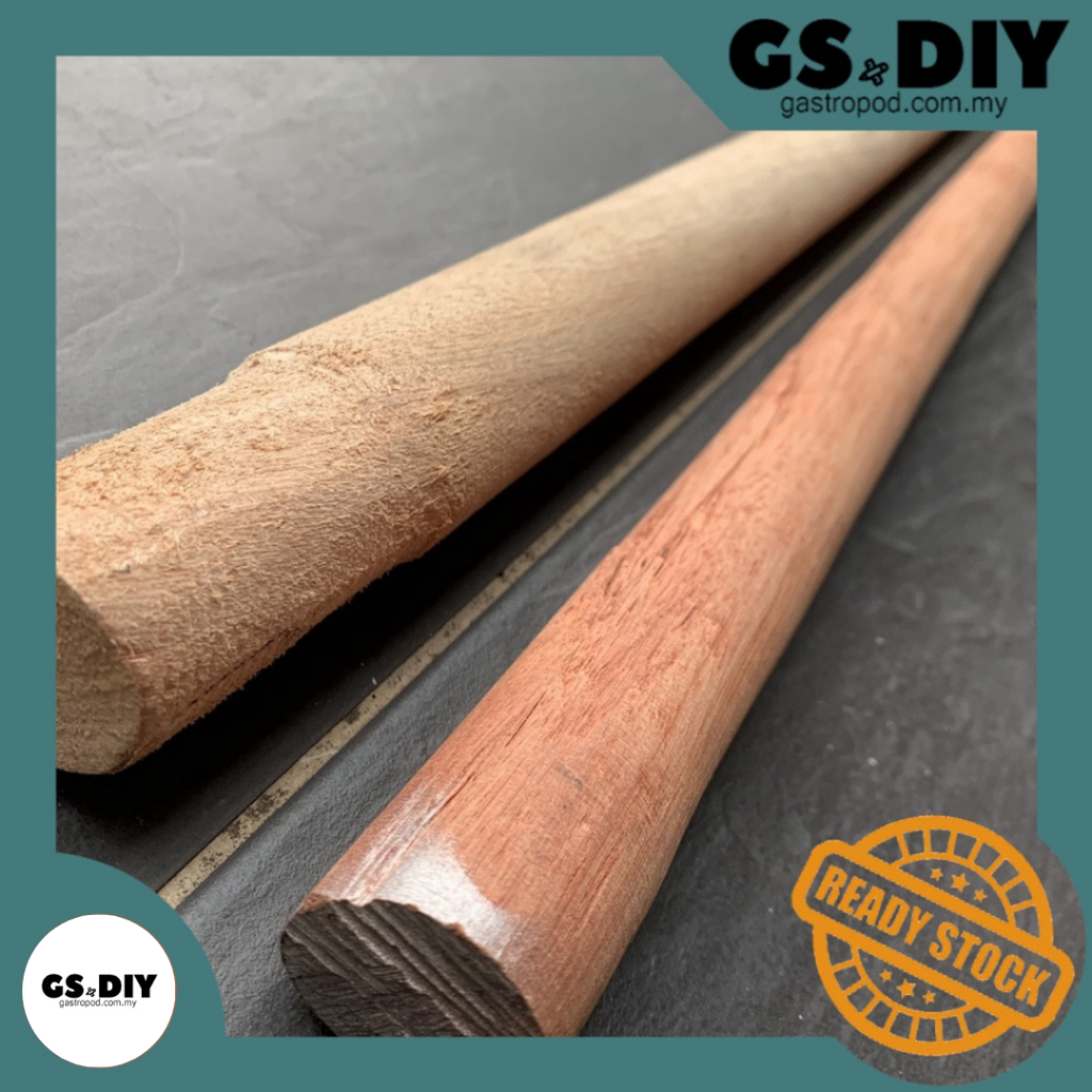 Batang Kayu 120cm Kayu Cangkul Wooden Hoe Handle, Bakau Big White Wood ...