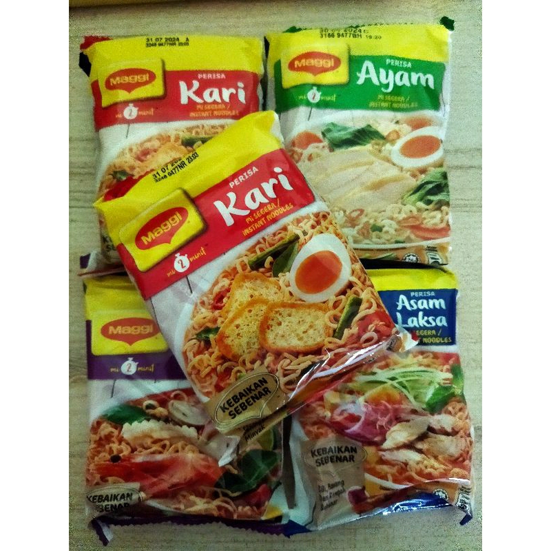 MAGGI Two Minute 2 Kari / Ayam / Tom Yam / Asam Laksa Mix Loose Pack ...