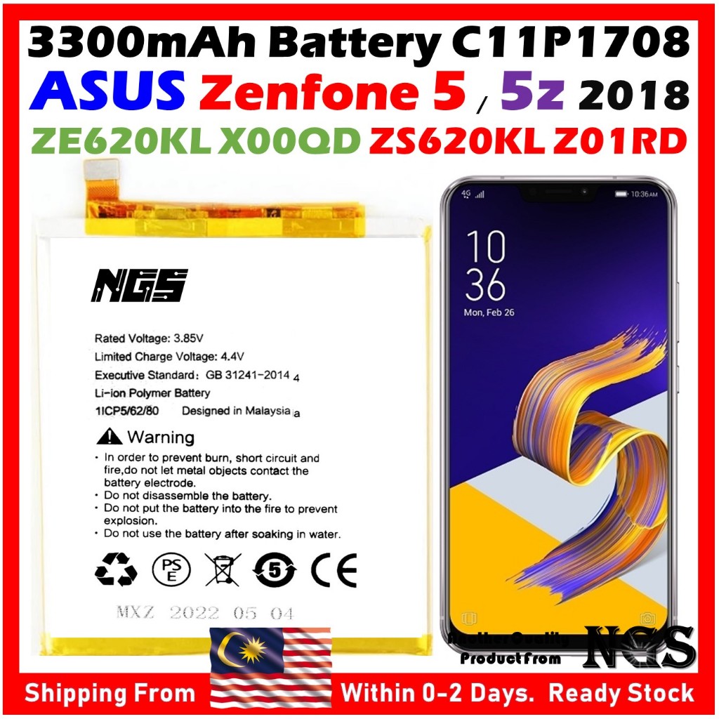 ORI NGS Brand 3300mAh Battery C11P1708 Compatible For Asus Zenfone 5 ...
