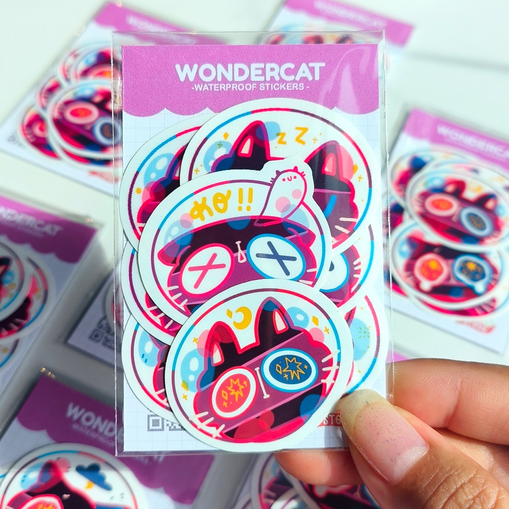 Wondercat | Waterproof Sticker Pack | Shopee Malaysia