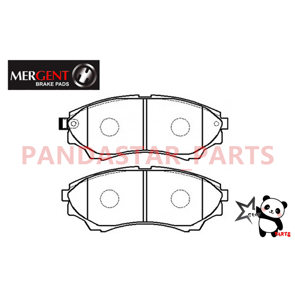 MERGENT BRAKE PAD FRONT FORD RANGER XLT 02-, FIGHTER, MAZDA B2500 ...