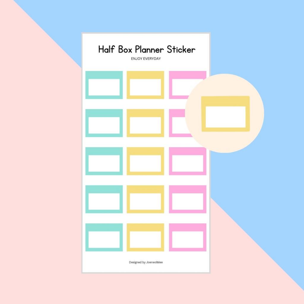 Functional Boxes Sticker Sheet | Planner Journal Decorative Stickers ...