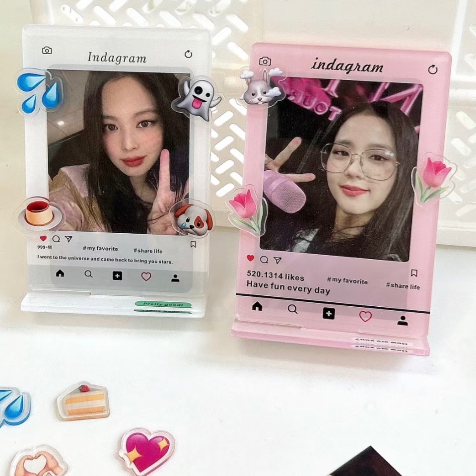 3 inch photo card frame standee Kpop selfie insta frame | Shopee Malaysia