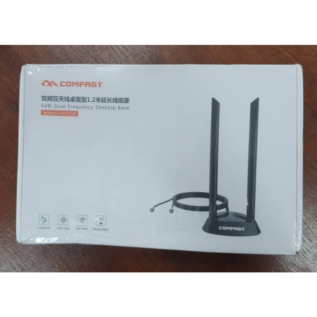 COMFAST 360° High Gain SMA Antenna Dual Frequency 2 * 6dBi With 1.2M ...